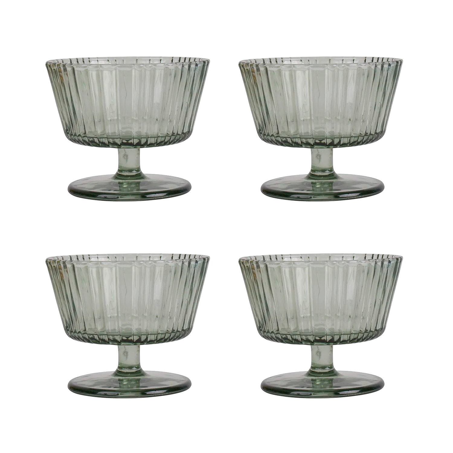 Zest Lines Green Sundae Glass – Artful & Sage Collective